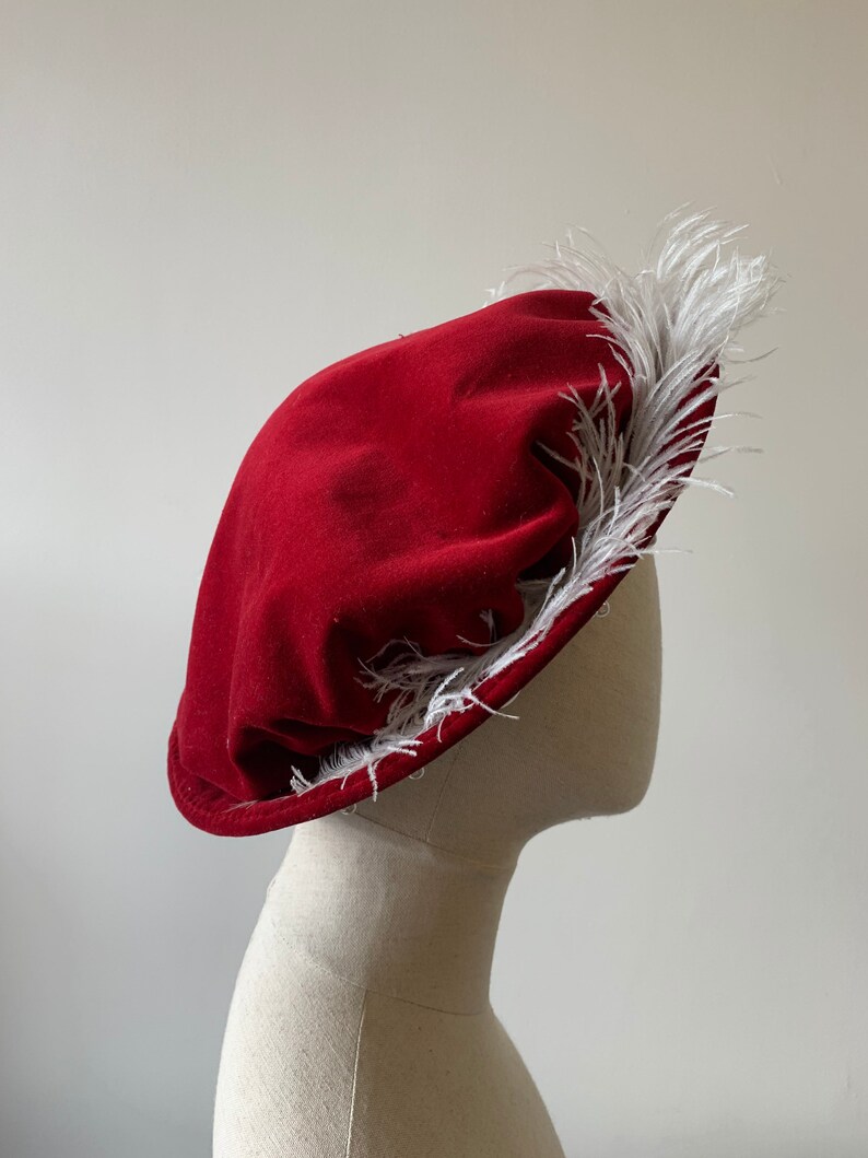 Red Velvet Tudor Hat - Etsy