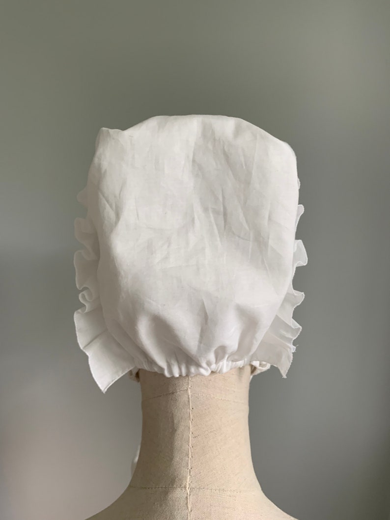 Regency Georgian Victorian Cotton Frilly Cap Bonnet - Etsy
