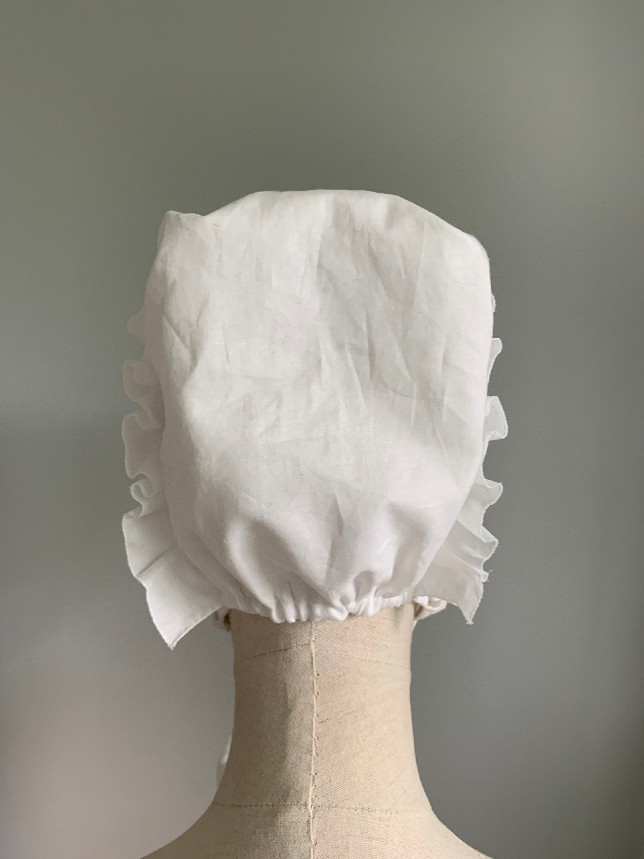 Regency Georgian Victorian Cotton Frilly Cap Bonnet - Etsy
