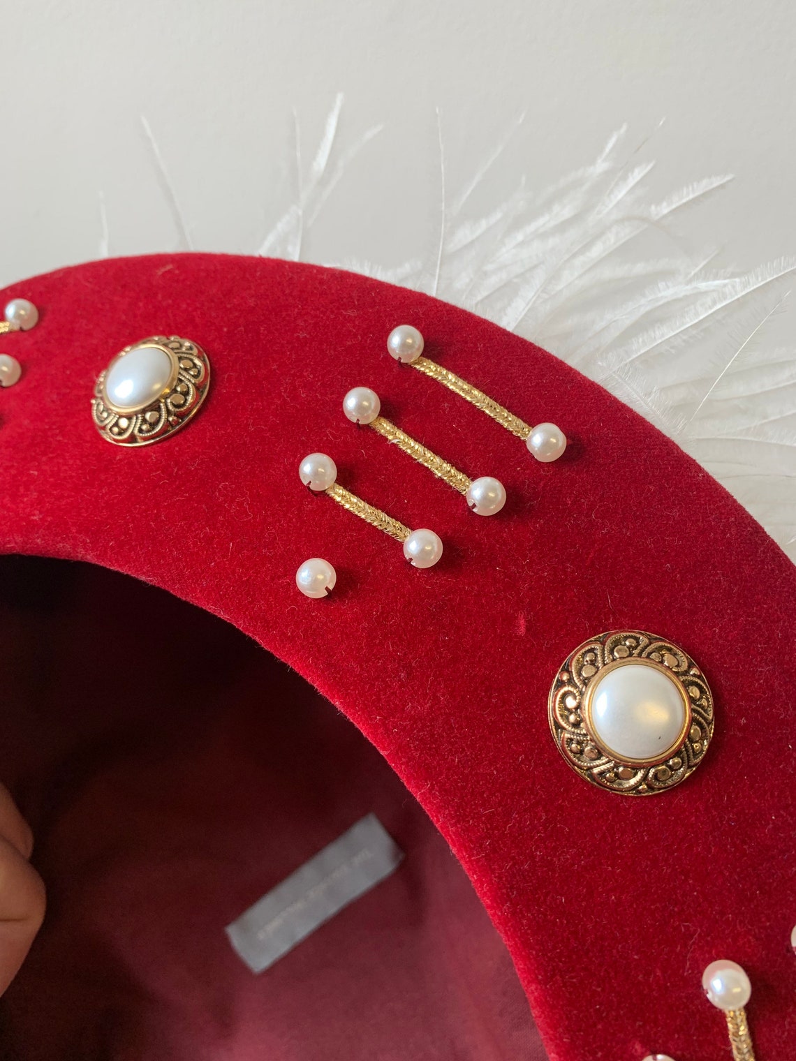 Red Velvet Tudor Hat - Etsy