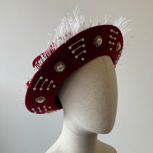 Red Velvet Tudor Hat - Etsy