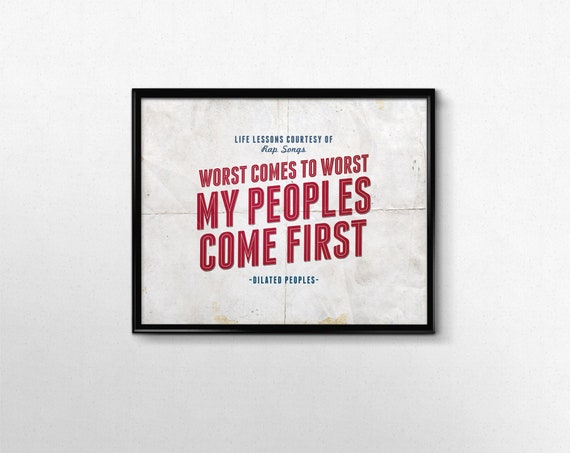 Dilated Peoples Worst Comes to Worst Hip Hop Artwork Lyrics - Etsy