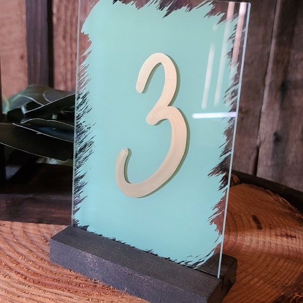 Sea Glass Table Number - Etsy
