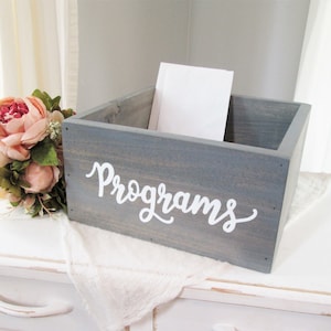 Event Program Box | Wedding Program Holder | Church Program Box ...