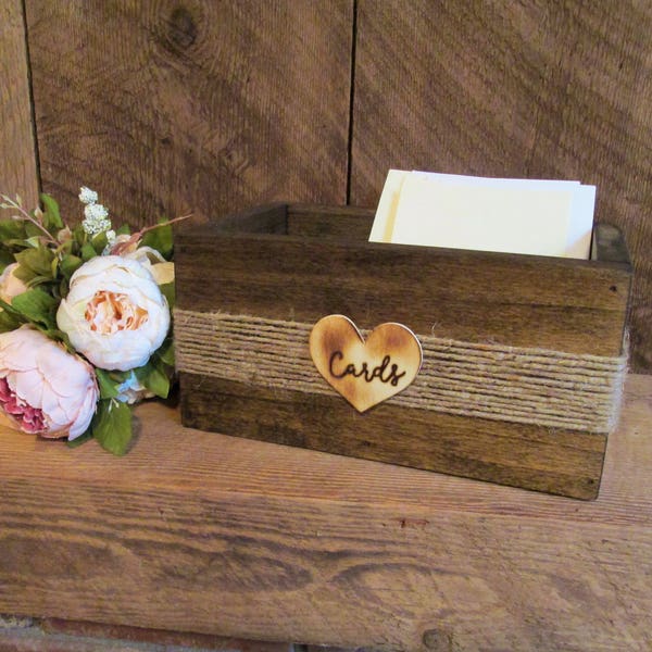 Rustic Card Box - Etsy