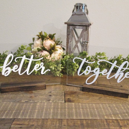 Wedding Chair Sign Better Together Chair Sign Wooden Chair - Etsy