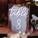Wedding Table Numbers With Stands, Self Standing Table Numbers, Acrylic ...