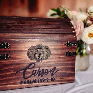 Personalized Locking Wedding Card Box With Slot, Keepsake Wedding Gift ...