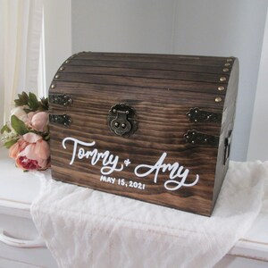 Personalized Card Chest With Slot Wedding Card Trunk Wedding - Etsy