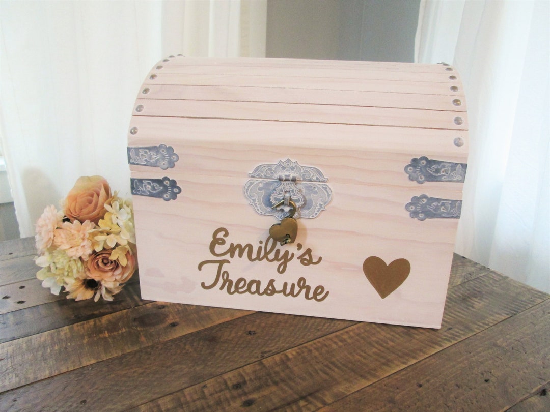 Personalized Kid's Treasure Chest, Keepsake Chest With Lock, Nursery ...