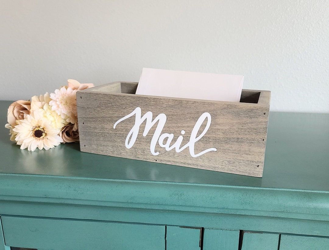 Custom Mail Holder, Farmhouse Home Decor, Personalized Mother's Day ...