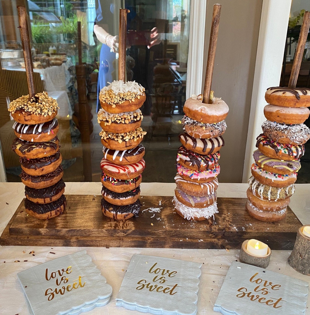 Donut Bar Display Stand Holds 11-66 Donuts Custom Colors - Etsy