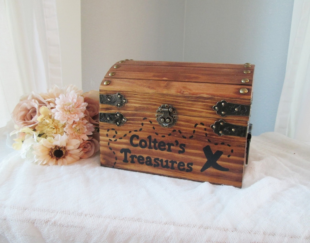 Personalized Keepsake Treasure Chest, Kids 1st Birthday Gift, Ring ...