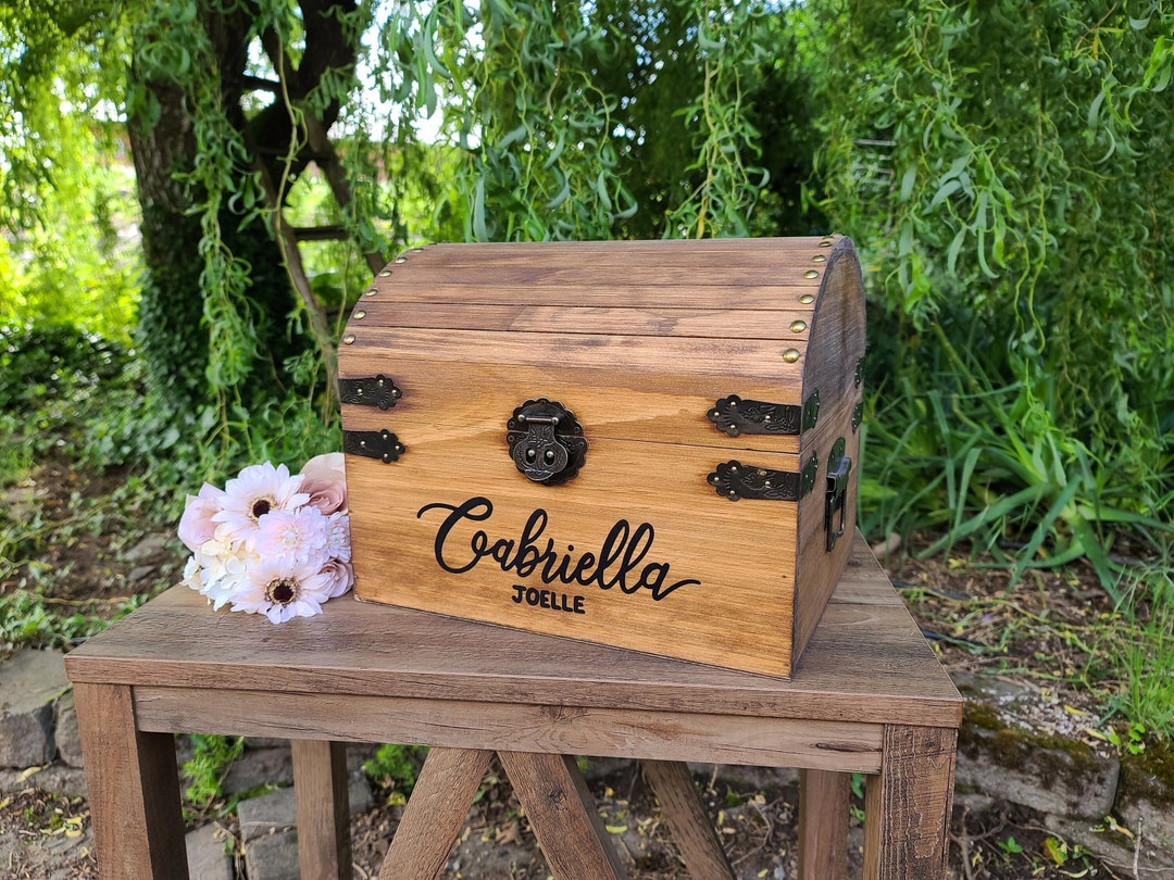 Personalized Graduation Card Box With Slot, Lockable Card Holder With ...