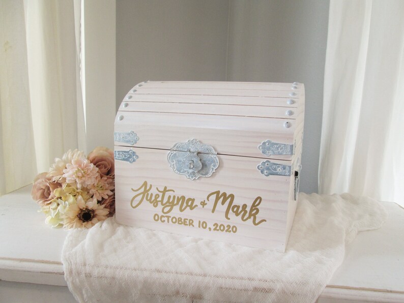 Personalized Card Chest With Slot Wedding Card Trunk Wedding - Etsy