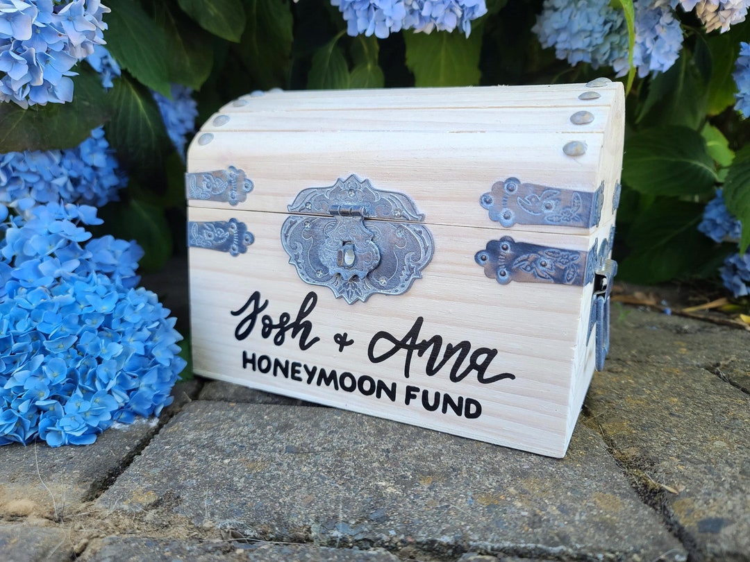 Wedding Money Box, Honeymoon Fund Box, Rustic Wedding Decor, Bridal ...