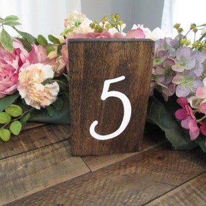 Wood Table Numbers Self Standing Wedding Table Numbers - Etsy