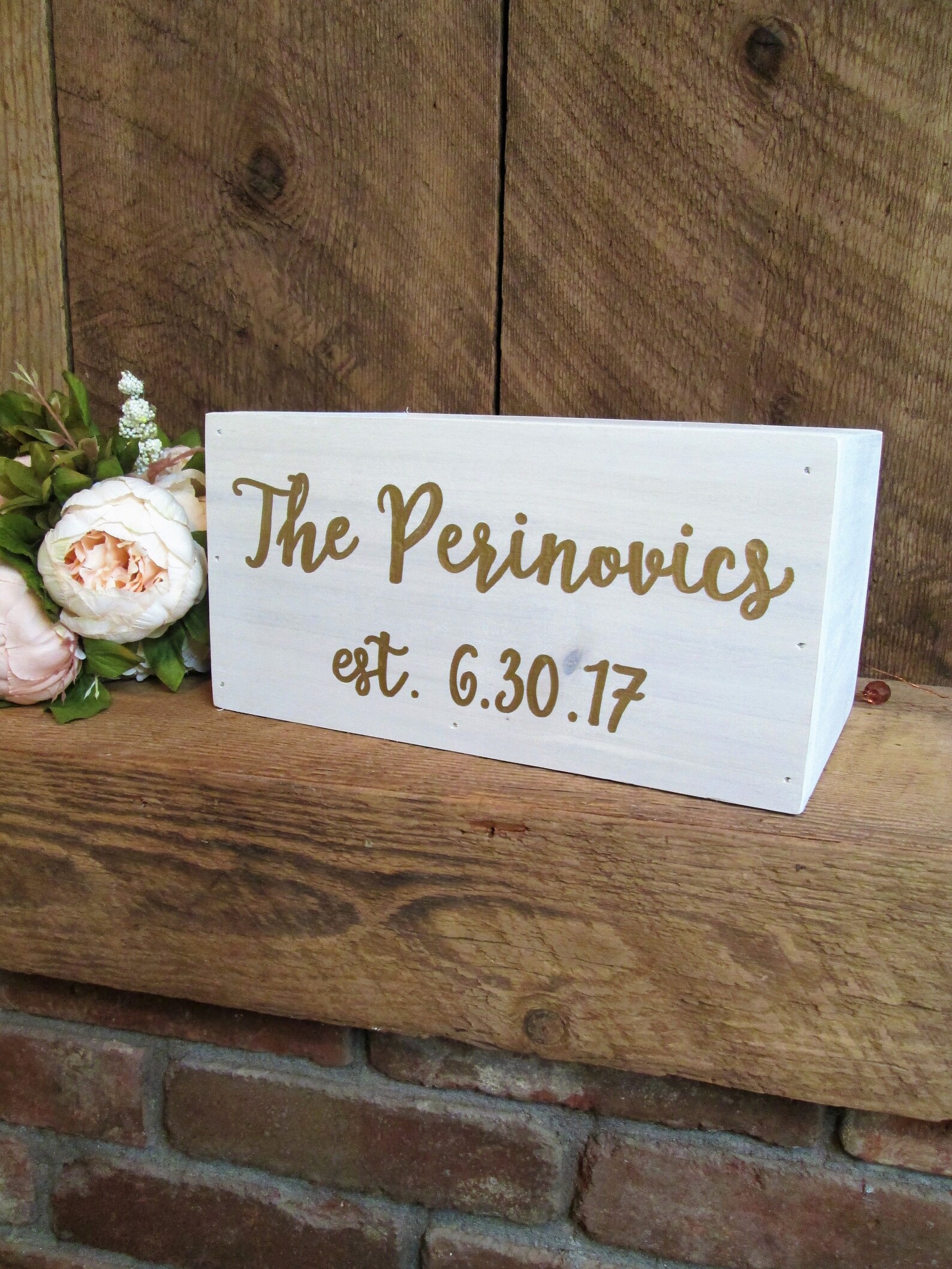 Personalized Wedding Card Box With Last Name and Date Wood - Etsy