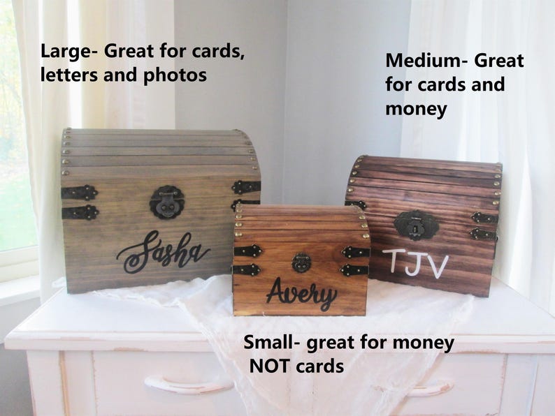 Personalized Money Box for Kids, Treasure Chest Piggy Bank, Wood Money ...