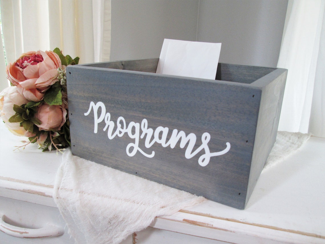 Personalized Wedding Card Box With Last Name and Date Wood - Etsy