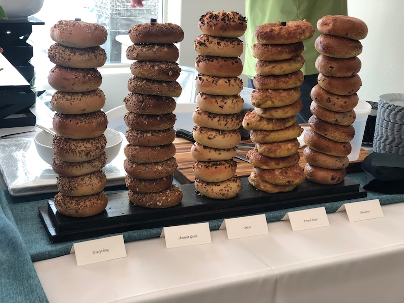 Bagel bar stand bridal shower decor wedding brunch bagel | Etsy
