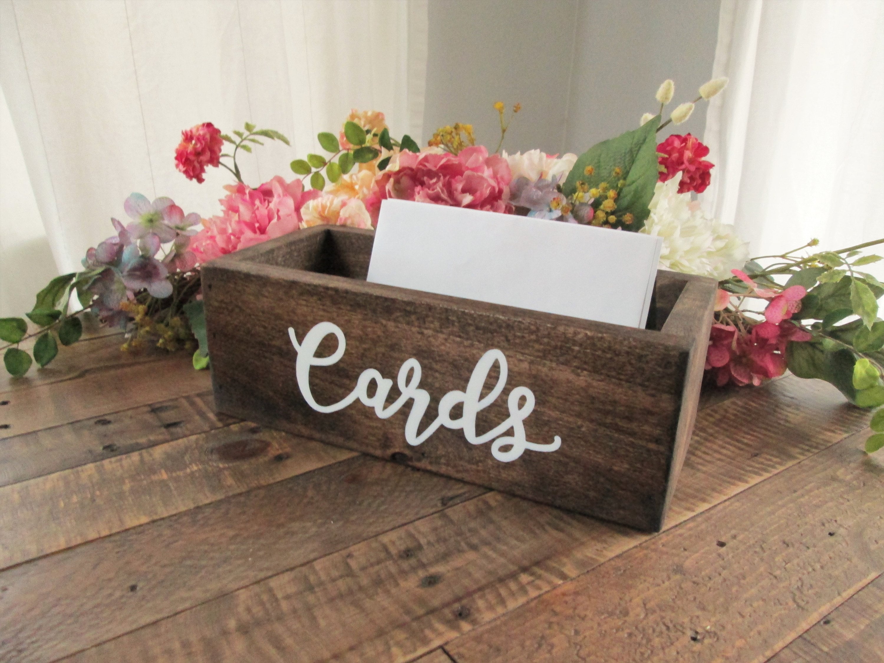 Personalized wooden card box backyard wedding decor mail | Etsy