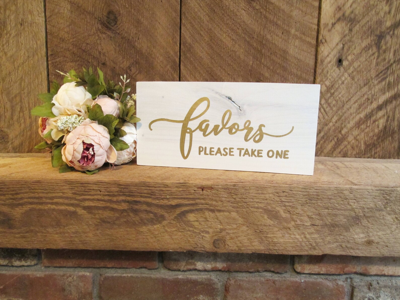 Favors Please Take One Wooden Wedding Sign, Gift Table Decor, Hand ...