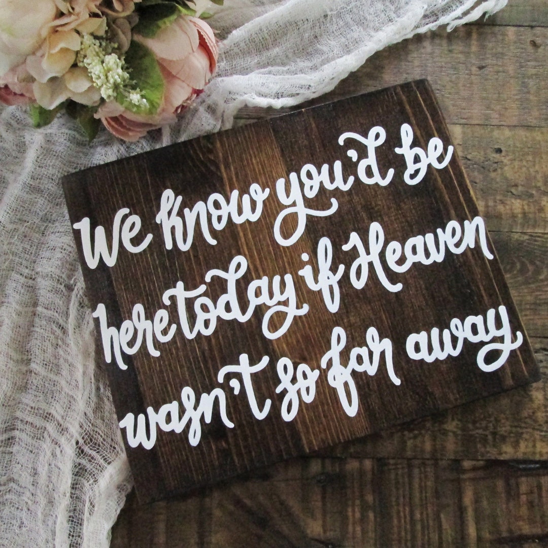 Sabemos que estarías aquí hoy si el cielo no estuviera tan - Etsy España