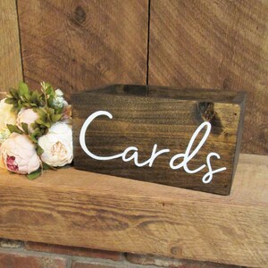 Personalized Wedding Card Box With Last Name and Date, Wood Card Holder ...
