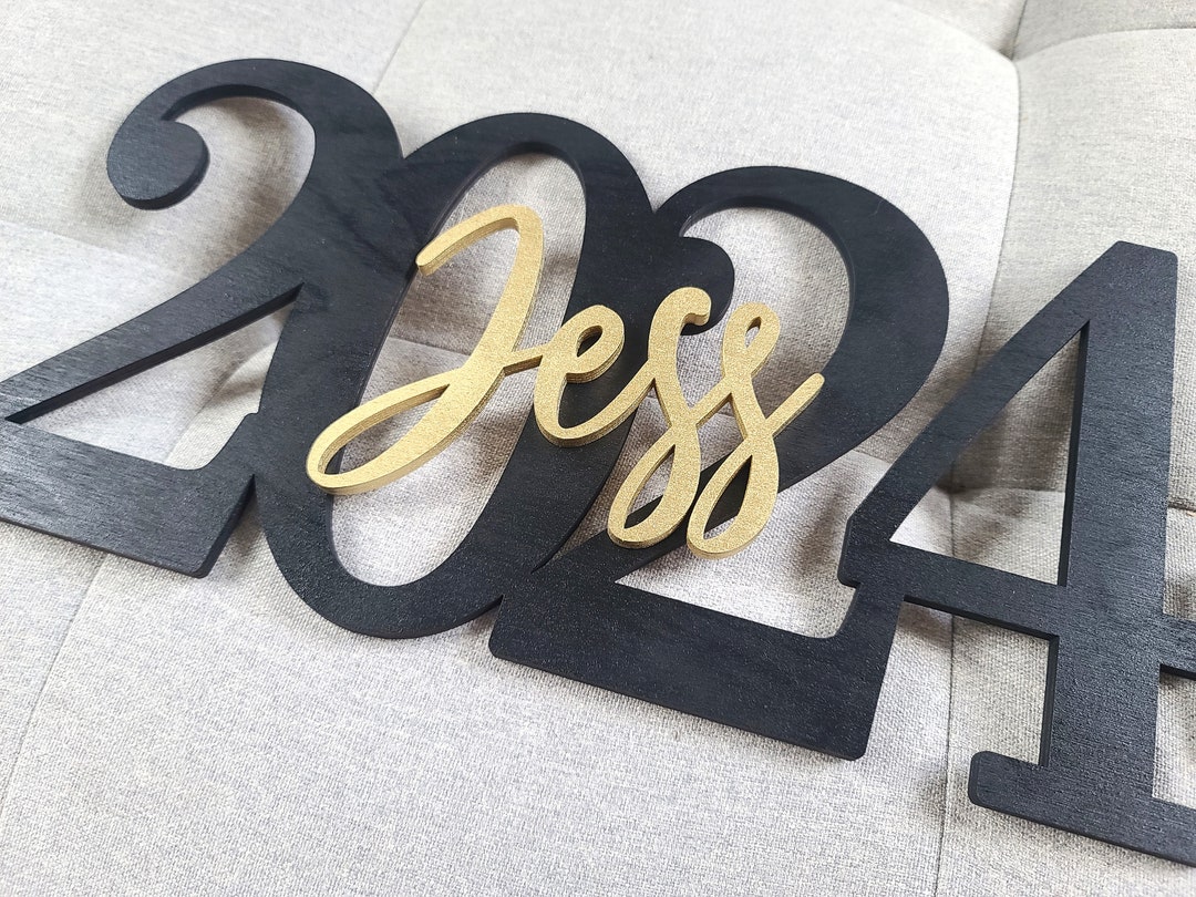 Custom Grad Name Sign, Class of 2024, Graduation Party Centerpiece ...