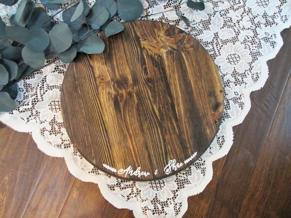 18 Personalized Round Wood Cake Stand Dessert Table - Etsy
