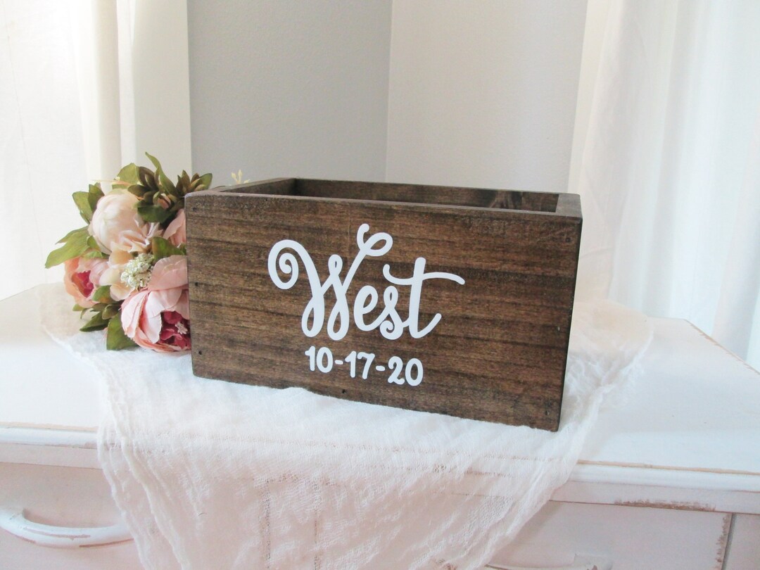 Personalized Open Top Wedding Card Box, Custom Wedding Reception Gift ...