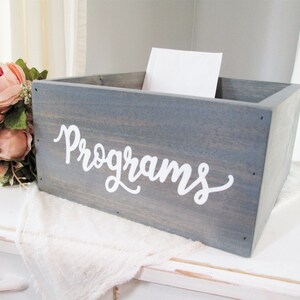 Event Program Box | Wedding Program Holder | Church Program Box ...