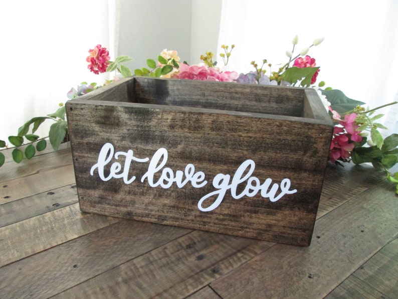 Personalized Wedding Card Box With Last Name and Date Wood - Etsy
