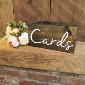 Personalized Wedding Card Box With Last Name and Date Wood - Etsy