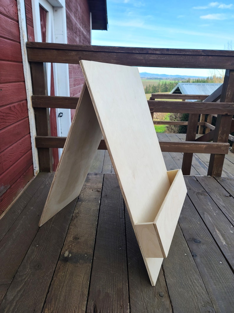 Blank DIY Flower Box Welcome Sign, Easel Self Standing Wedding Welcome ...