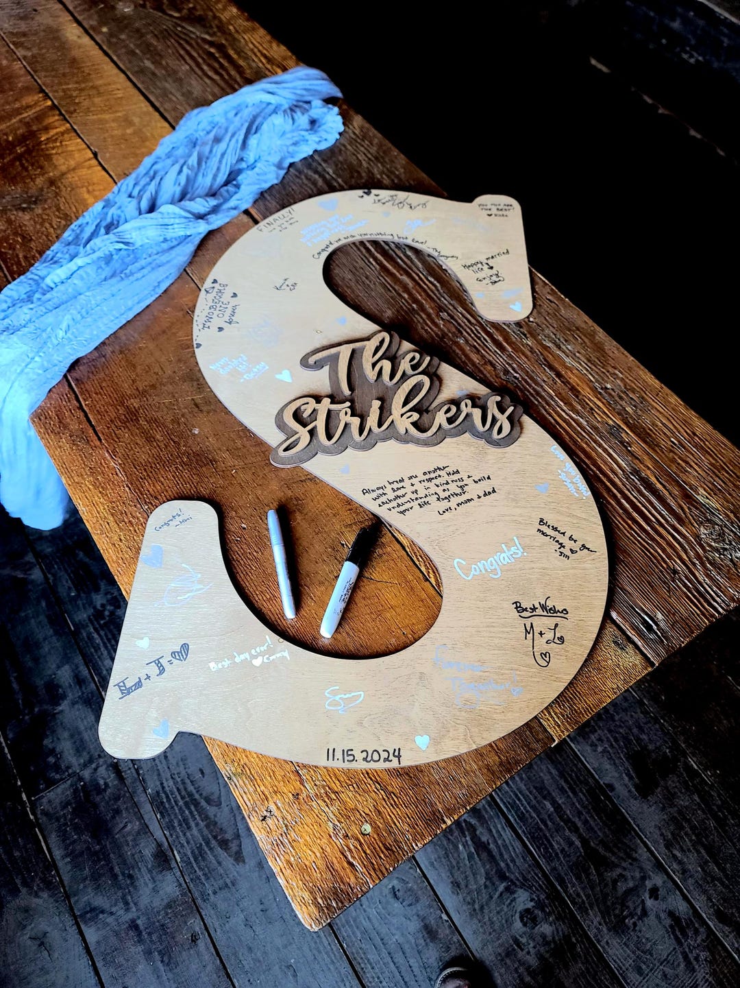 Personalized 3D Wood Letter Guest Book Alternative, Family Name Letter ...