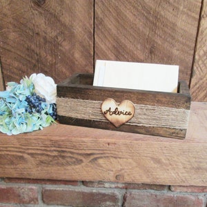 Rustic Wood Card Box Personalized Wedding Card Box Bridal - Etsy