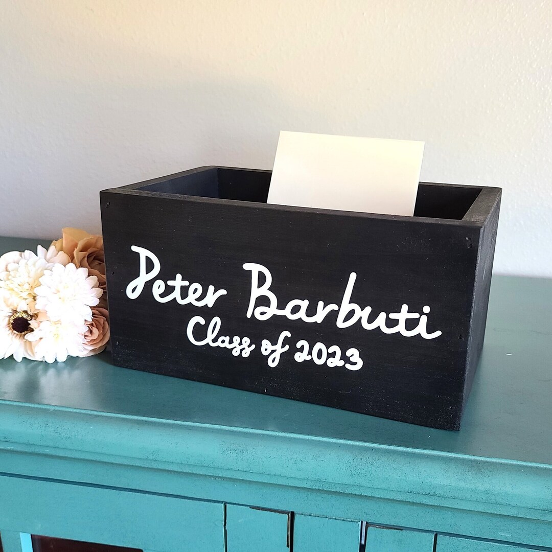 Personalized Graduation Card Box, Custom Graduation Party Decor, Gift ...
