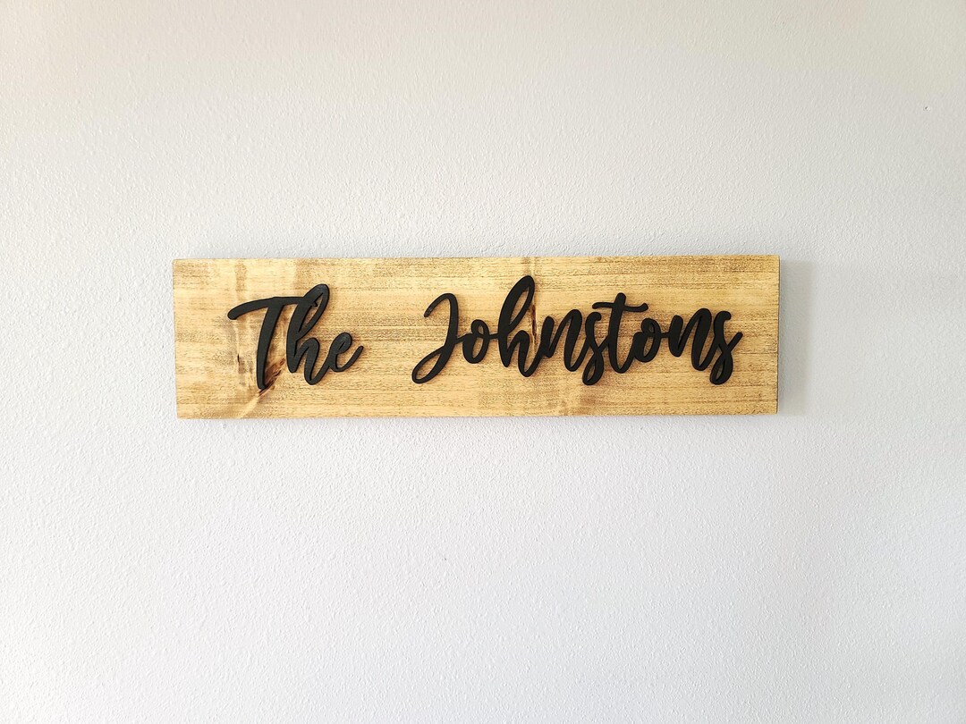 Personalized Last Name Sign, Wood Wall Decor, Valentines Gift for Her ...