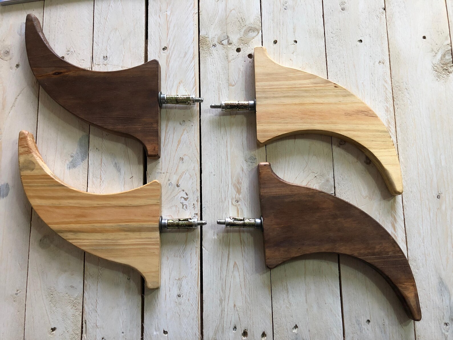 Set of Two Surfboard Rack Wooden Surfboard Rack Wall Rack - Etsy