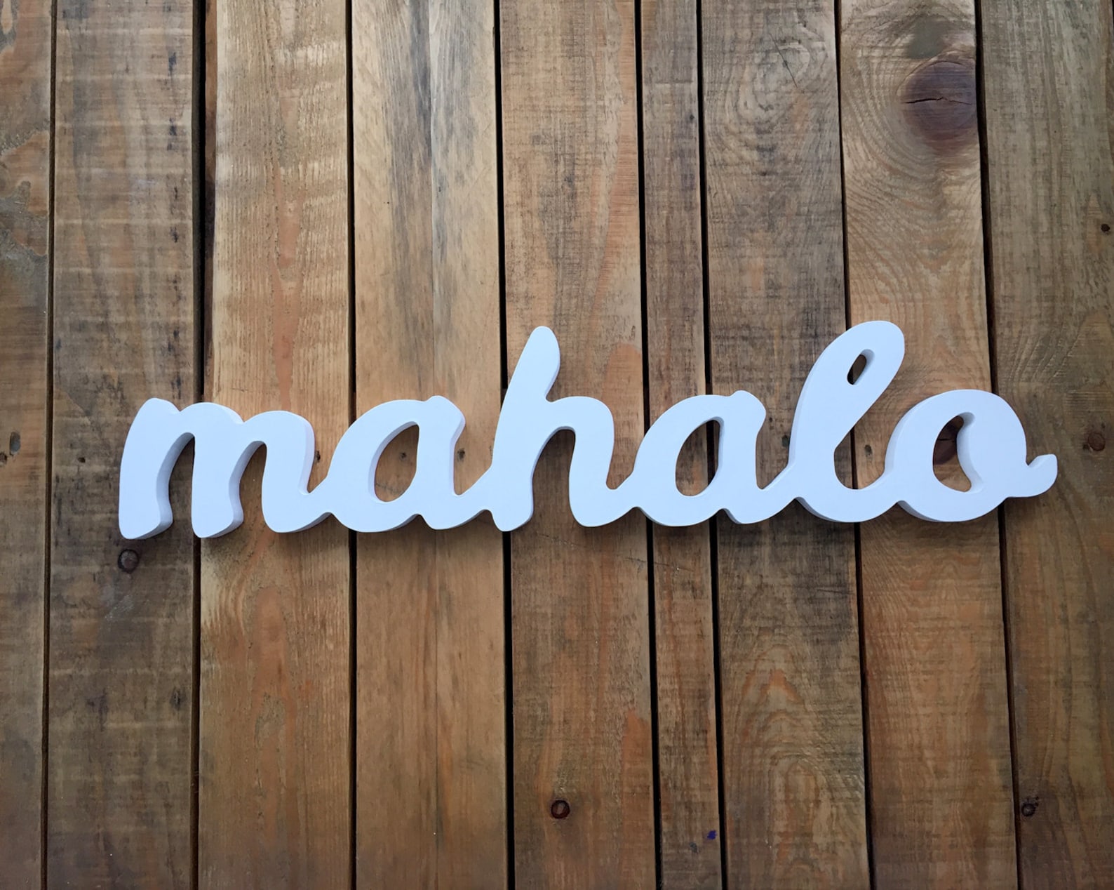Mahalo Wooden Sign - Etsy