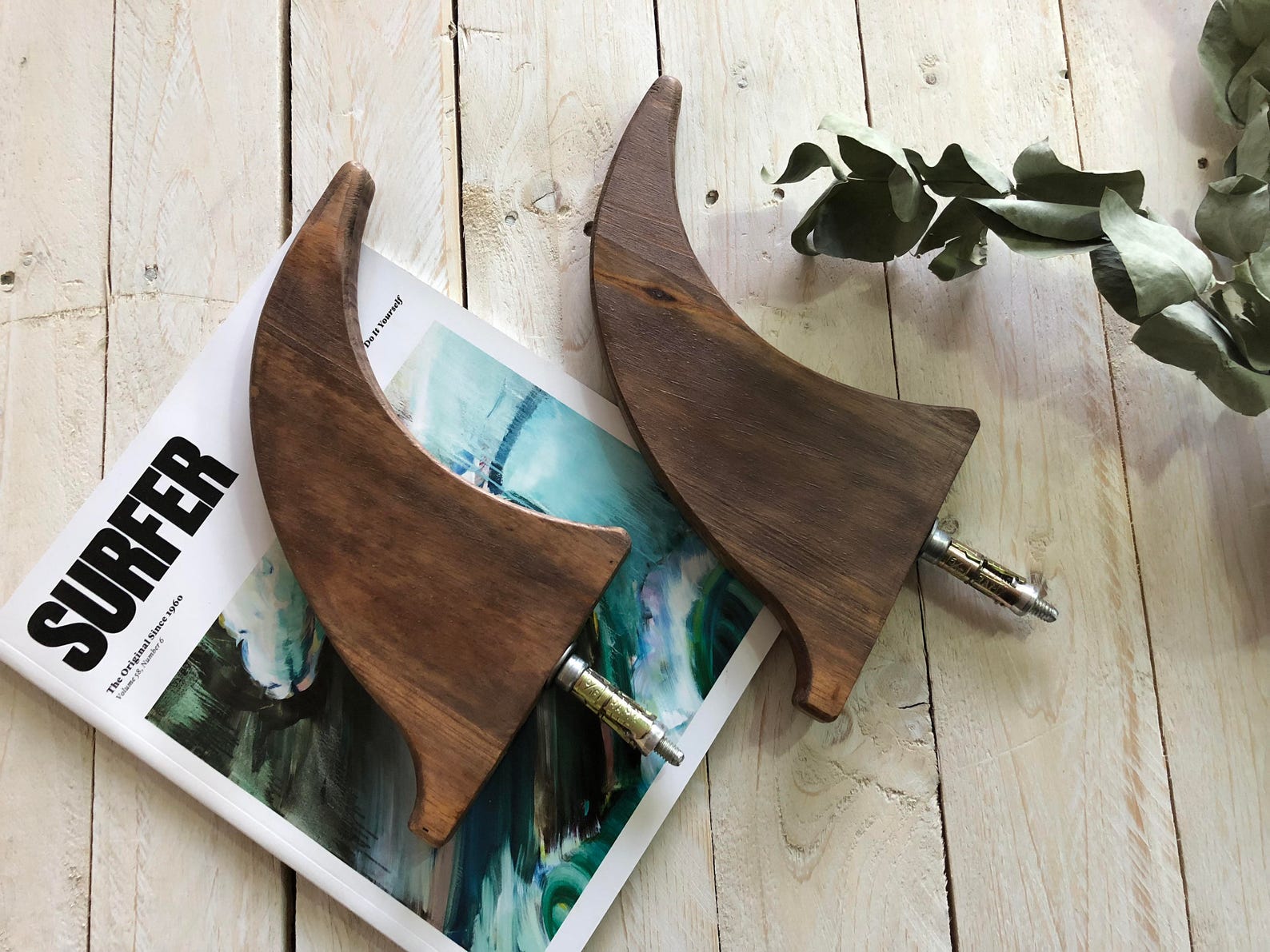 Set of Two Surfboard Rack Wooden Surfboard Rack Wall Rack - Etsy