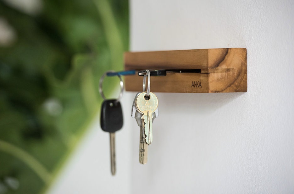 Wood Key Holder Handmade Wood Key Hanger - Etsy