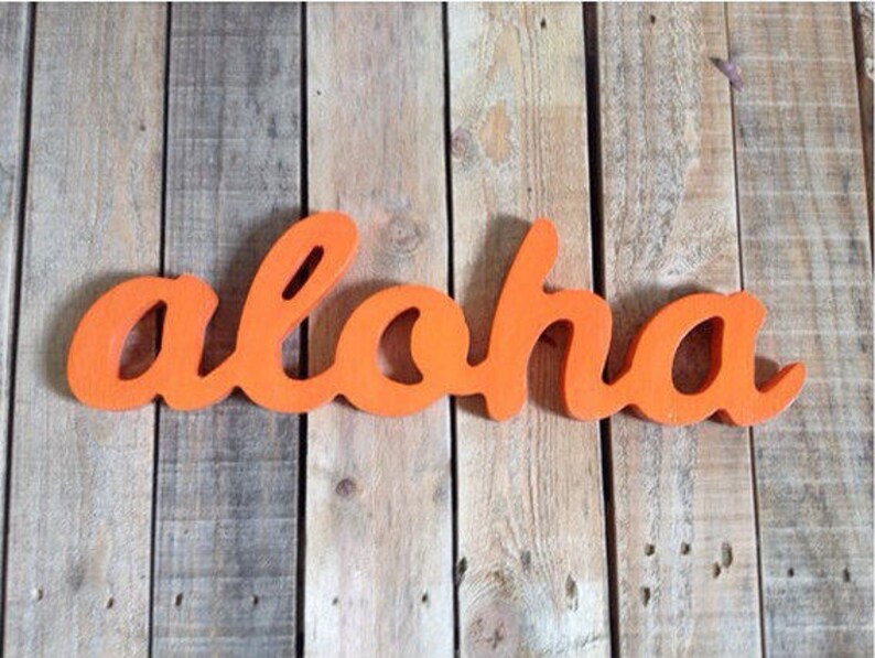 Wooden Aloha Sign Customizable Wooden Sign Home Decoration - Etsy