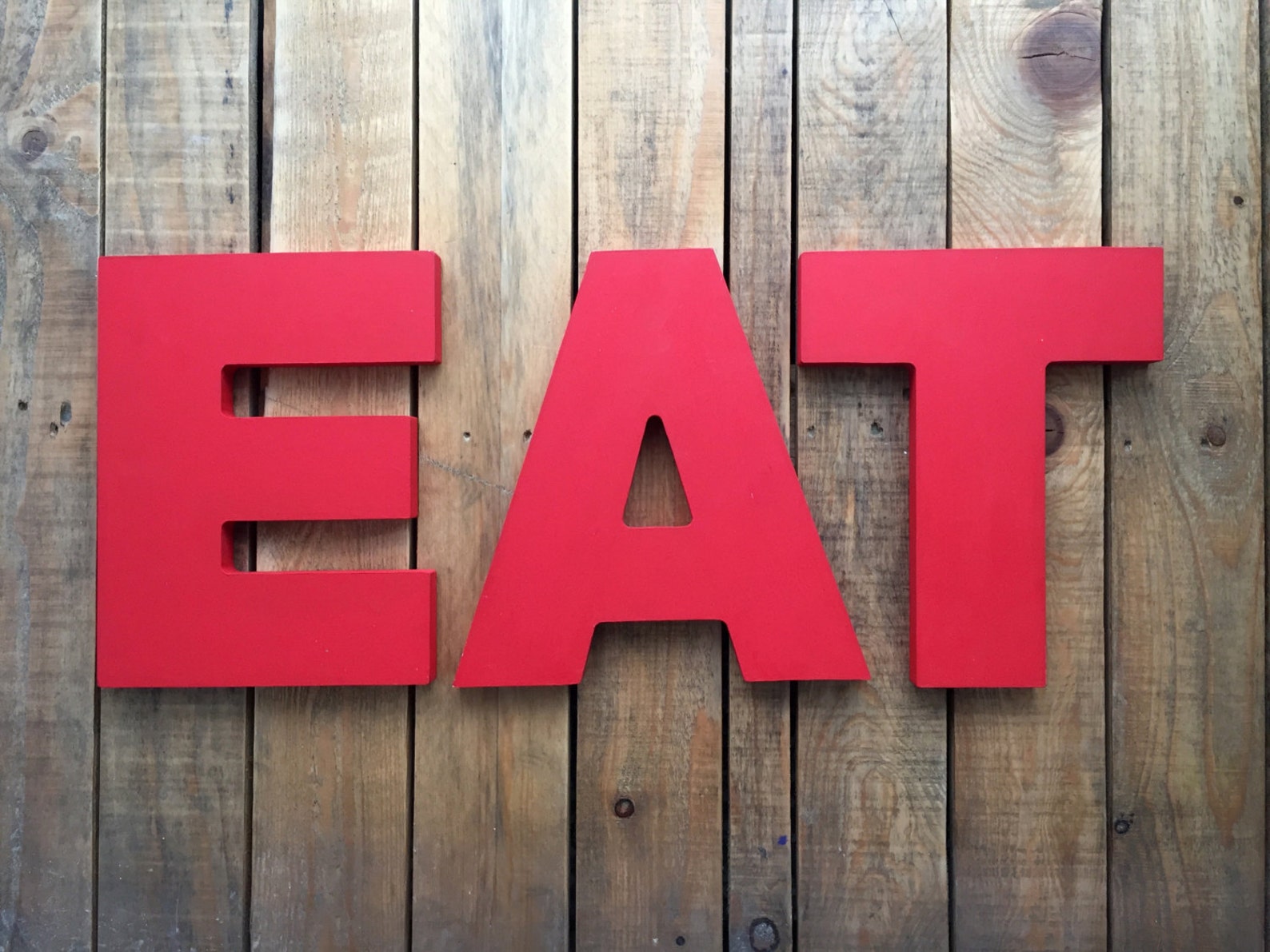 EAT Sign 10 Tall Wooden Sign Home Decor Word Art - Etsy