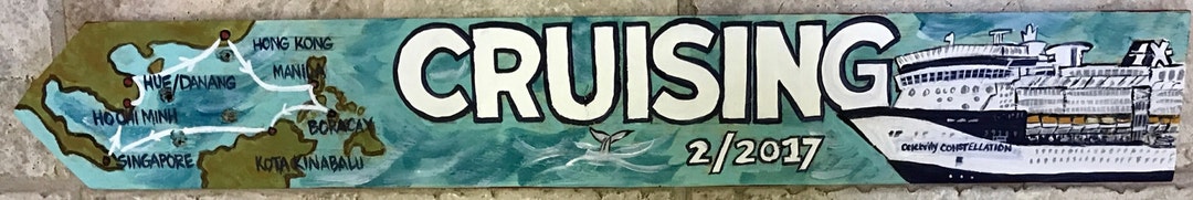 Hand Painted and Lettered City Signs With 3-4 Landmarks on Recycled ...