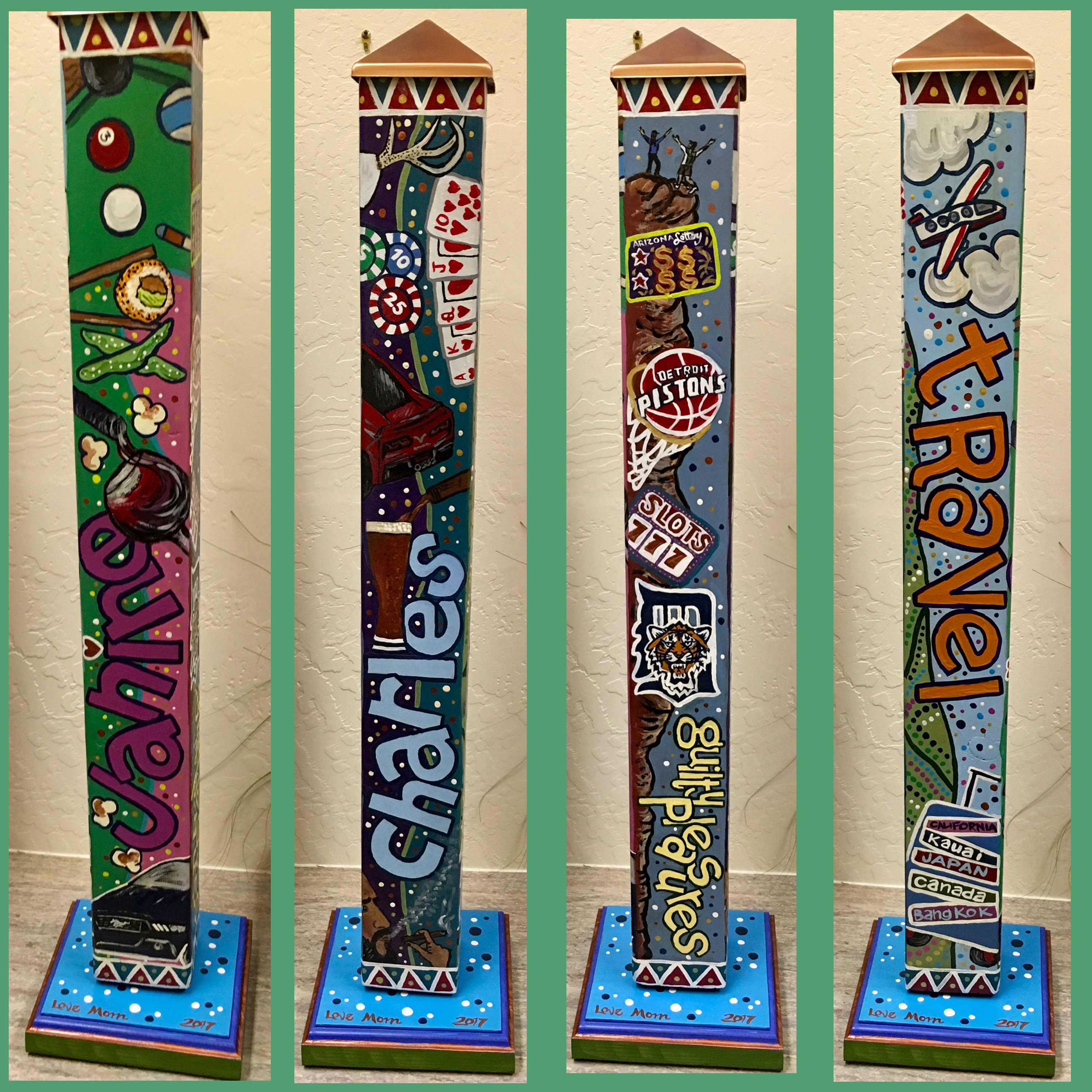 Hand Painted and Lettered Garden Pole Sealed and Placed on | Etsy Canada