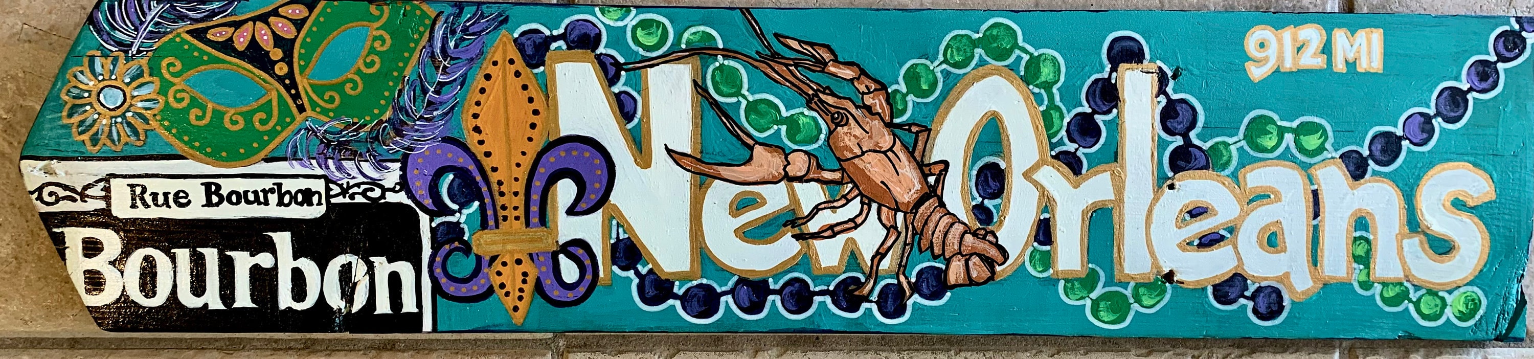 Hand Painted and Lettered City Signs With 3-4 Landmarks on - Etsy