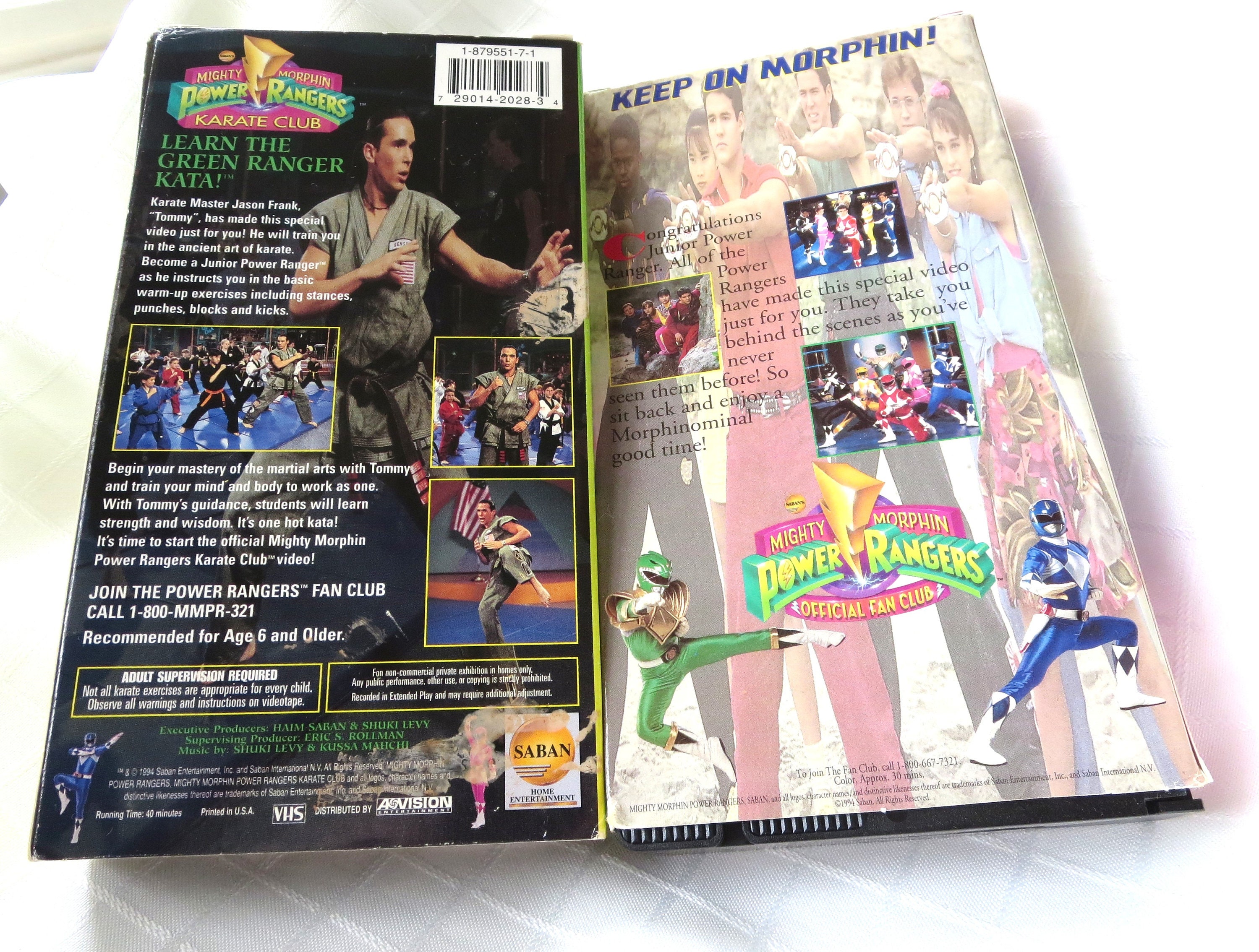 Vintage Power Rangers VHS Tapes Set of 2 Karate Club and the Original ...
